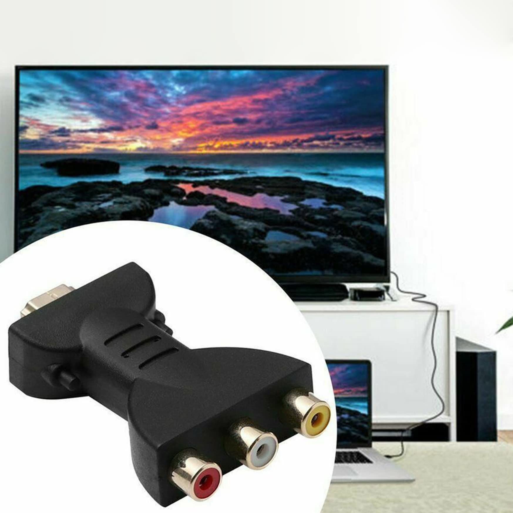 GetUSCart- Pineeseatile HDMI to Adapter Portable HDMI to AV Red White ...