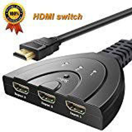 GetUSCart- Hdmi Switcher 3 in 1 Out with High Speed Pigtail Cable ...