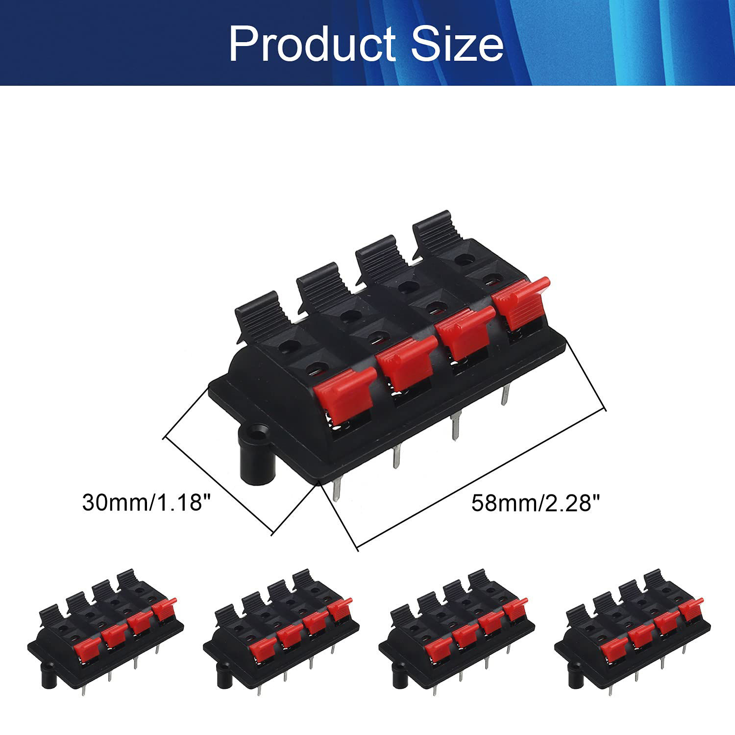 GetUSCart- Jutagoss 8 Way Stereo Speaker Terminal Connectors Terminal ...