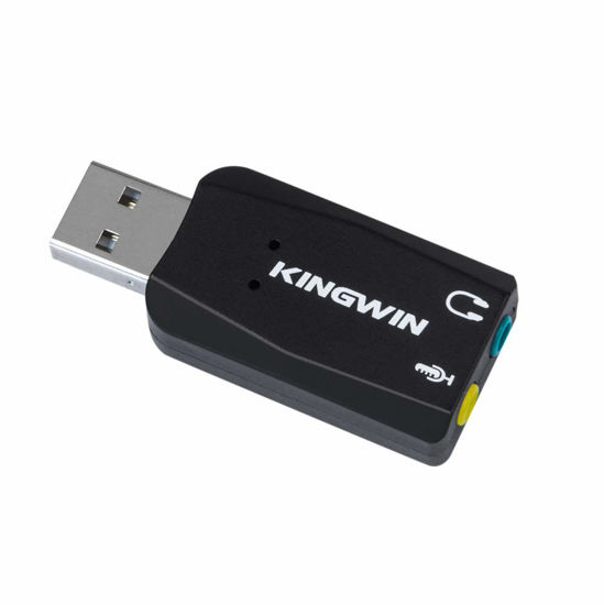 GetUSCart- Kingwin USB External Stereo 3D Sound Adapter, USB Bus-Powered, [Plug & Play], C-Media ...
