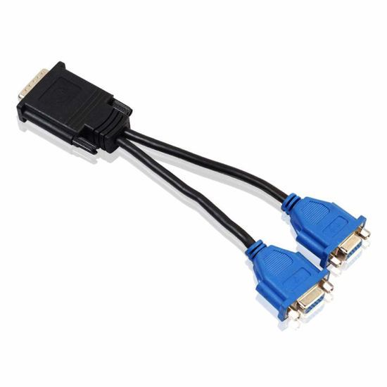 GetUSCart- DMS-59 Pin Male to Dual VGA Female Y Splitter Video Card Adapter Cable