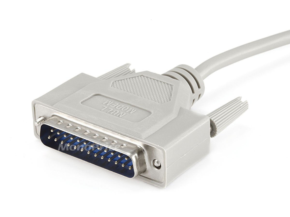 GetUSCart- Monoprice Molded Null Modem Cable - 15 Feet - DB9 Female to ...