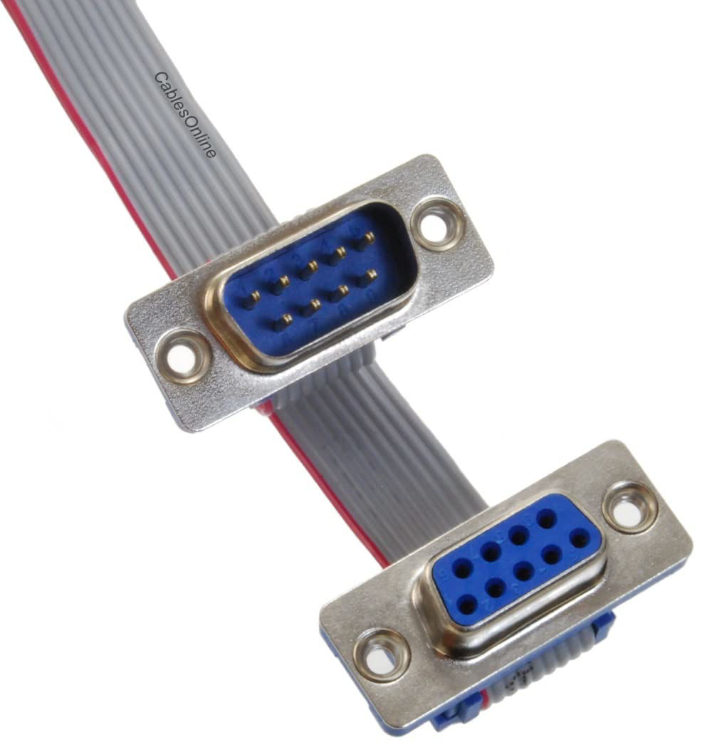 GetUSCart- CablesOnline, 12-inches DB9 Male to DB9 Female 9-Conductor 28awg Straight-Through ...