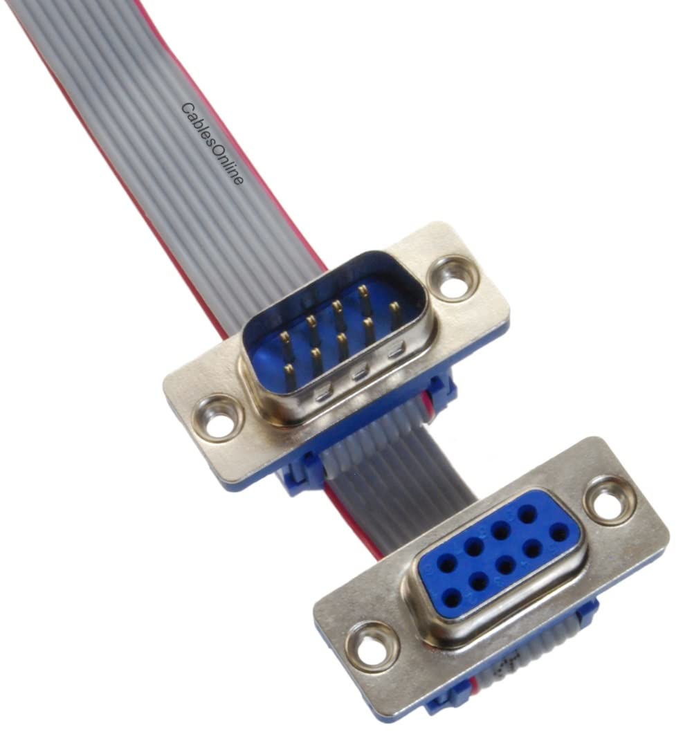 GetUSCart- CablesOnline, 12-inches DB9 Male to DB9 Female 9-Conductor 28awg Straight-Through ...