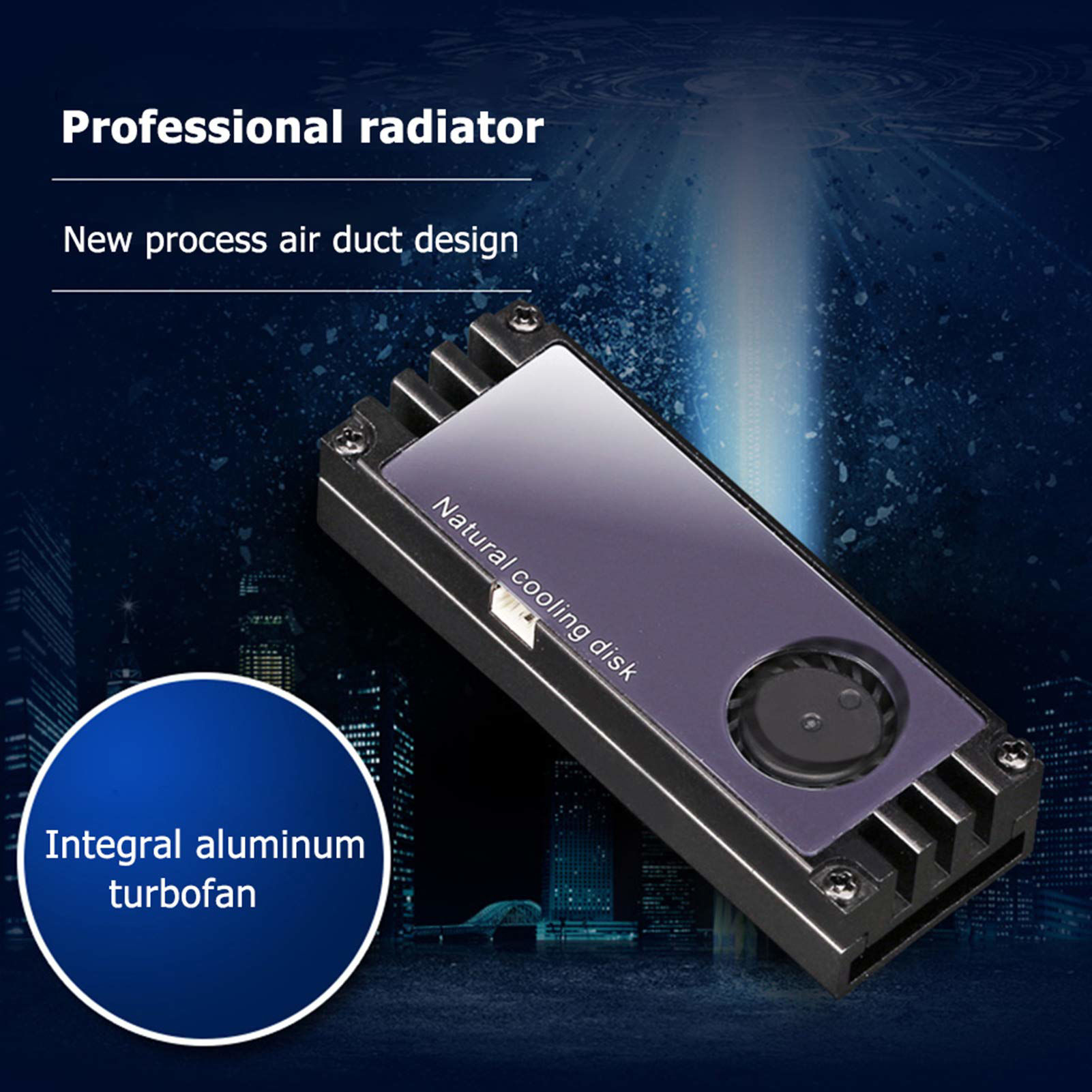 GetUSCart- Obobb Aio Cooler,SSD Cooling Fan OLED Screen Heat Sink for ...