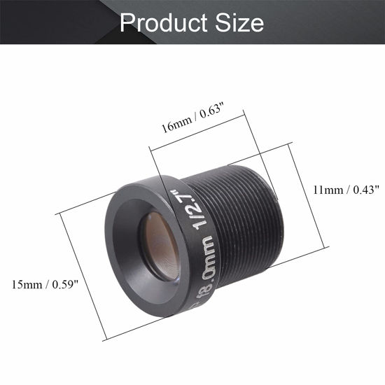 GetUSCart- Fielect 8mm CCTV Camera Lens 1080P Pixels 1/3" Security ...