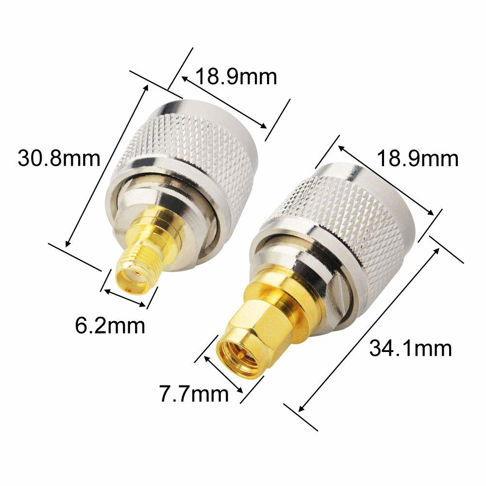 GetUSCart- YOTENKO Pack of 4 SMA-UHF RF Connectors Kit SMA to UHF male ...