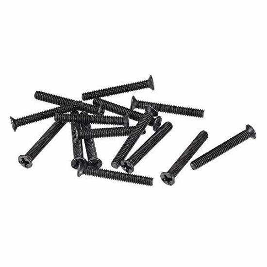 GetUSCart- uxcell M2.5 x 18mm Phillips Screw Fasteners Black for Laptop ...