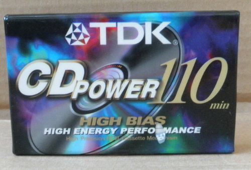 GetUSCart- TDK CDPower 110 High Bias Audio Cassette Tape - 1 count