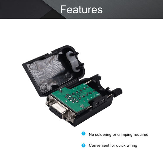 GetUSCart- Fielect D-sub DB9 Breakout Board Connector with Case 9 Pin 2 ...