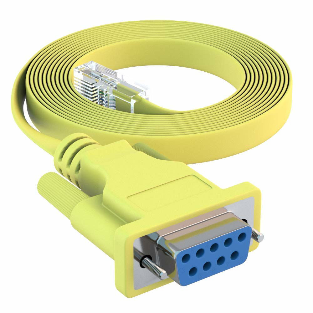 GetUSCart- CableRack 6ft DB9 Female to RJ45 Male Rollover Console Cable ...