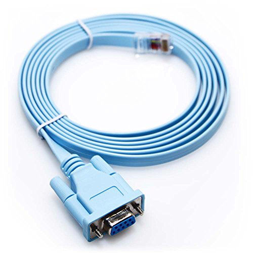 GetUSCart- 7 Foot Blue DB9 Female to RJ45 Male Rollover Console Cable ...