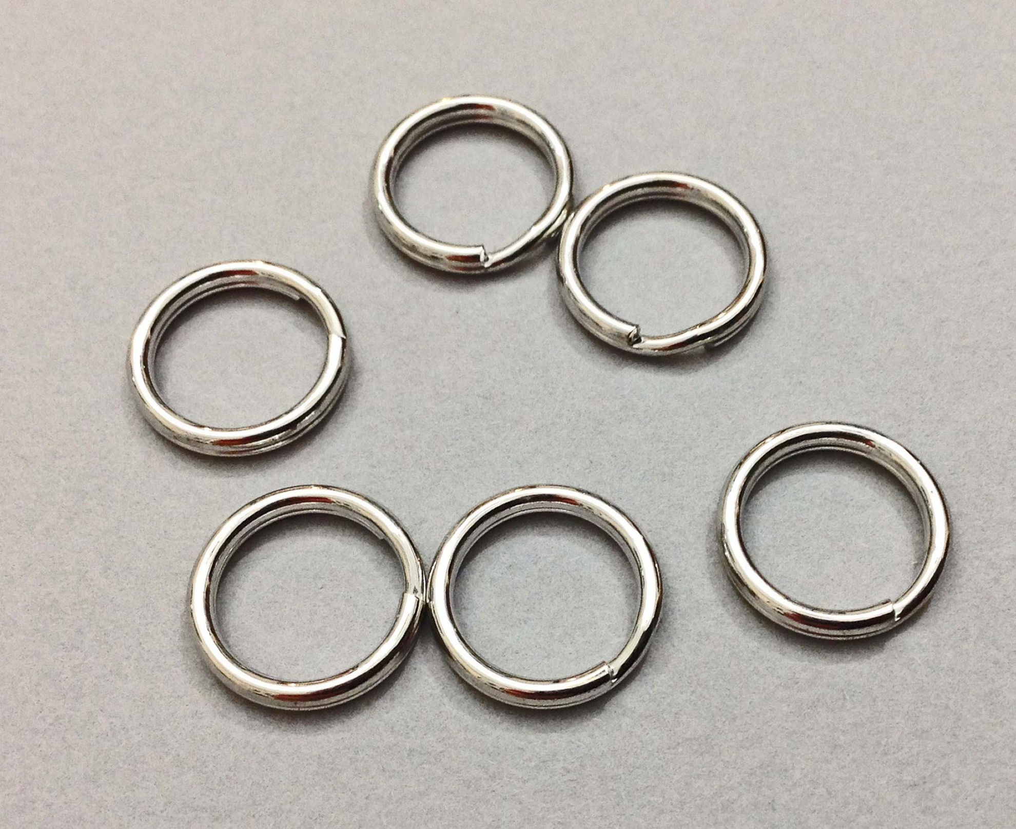 GetUSCart- Split Round Camera Strap Rings Pkg/6 Steel 15mm
