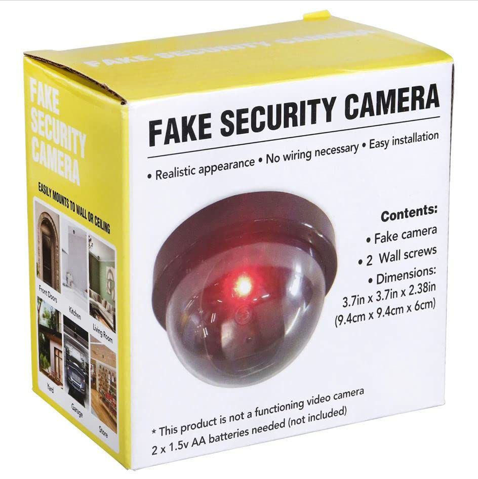 GetUSCart- Fake Security Camera with One Red LED Light Dome Simulated ...