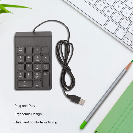 GetUSCart- Rendon Number Keypad, Wired Number Pad Plug and Play 4.9ft ...