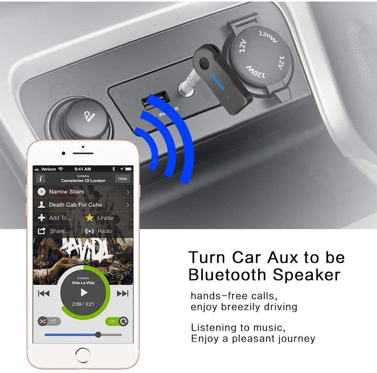 GetUSCart- Mini Bluetooth Receiver for Nokia 225 4G - Wireless to 3.5mm ...