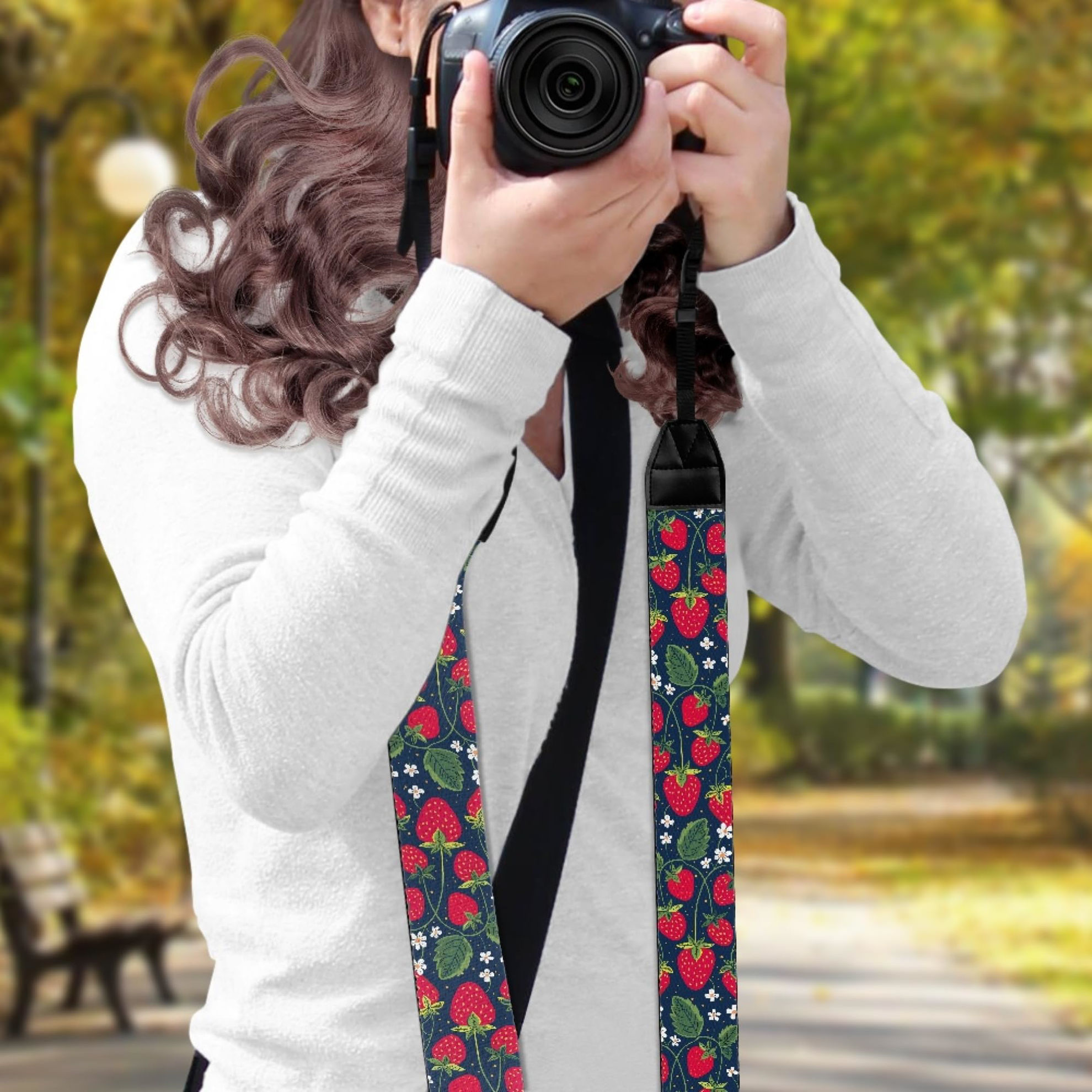 GetUSCart- Boatee Strawberry Camera Strap Shoulder Strap Cross Body ...