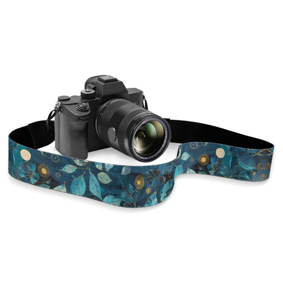 GetUSCart- Boatee Blue Leaves Camera Strap Cross Body Camera Strap ...