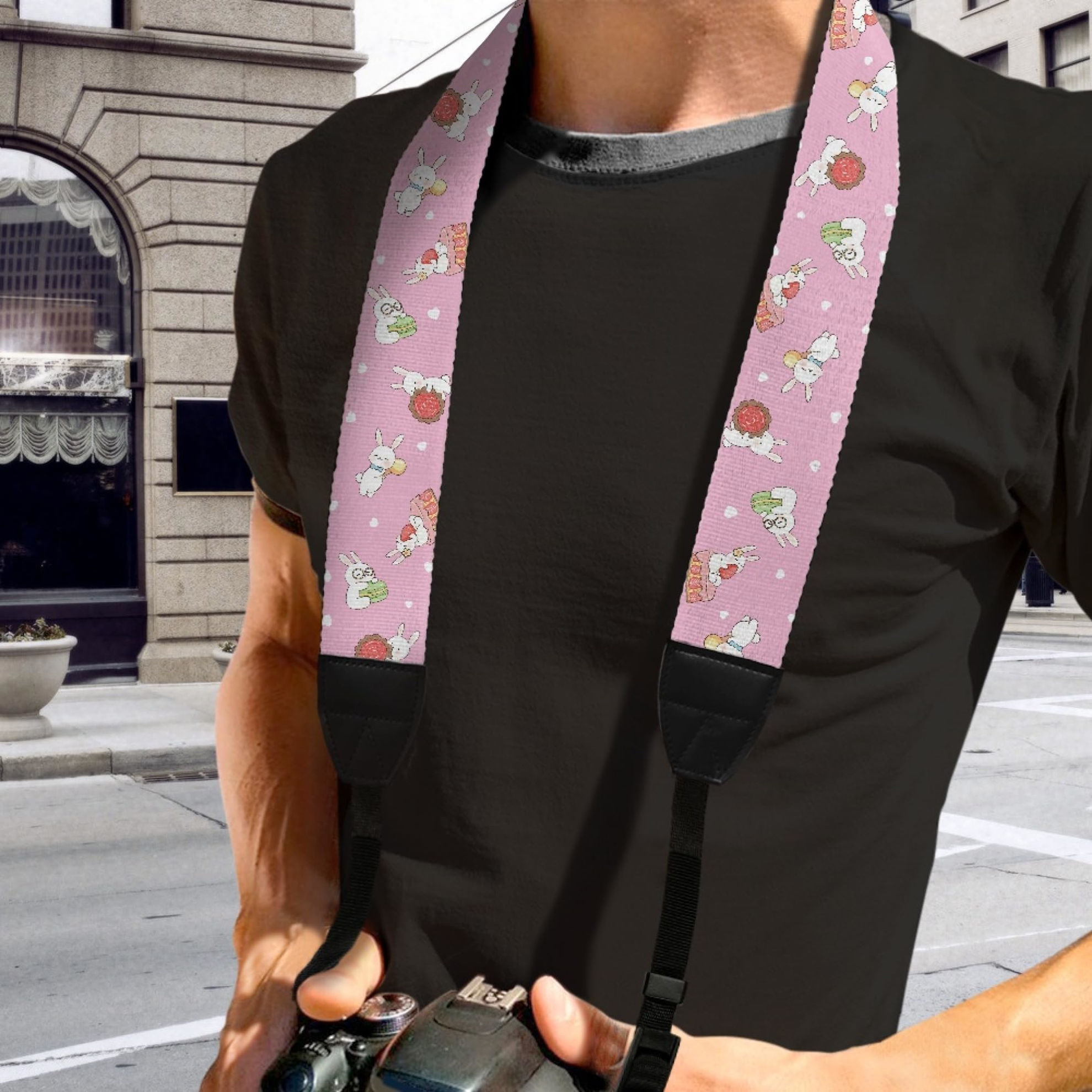 GetUSCart- Boatee Cute Rabbit Camera Strap Cross Body Camera Strap ...