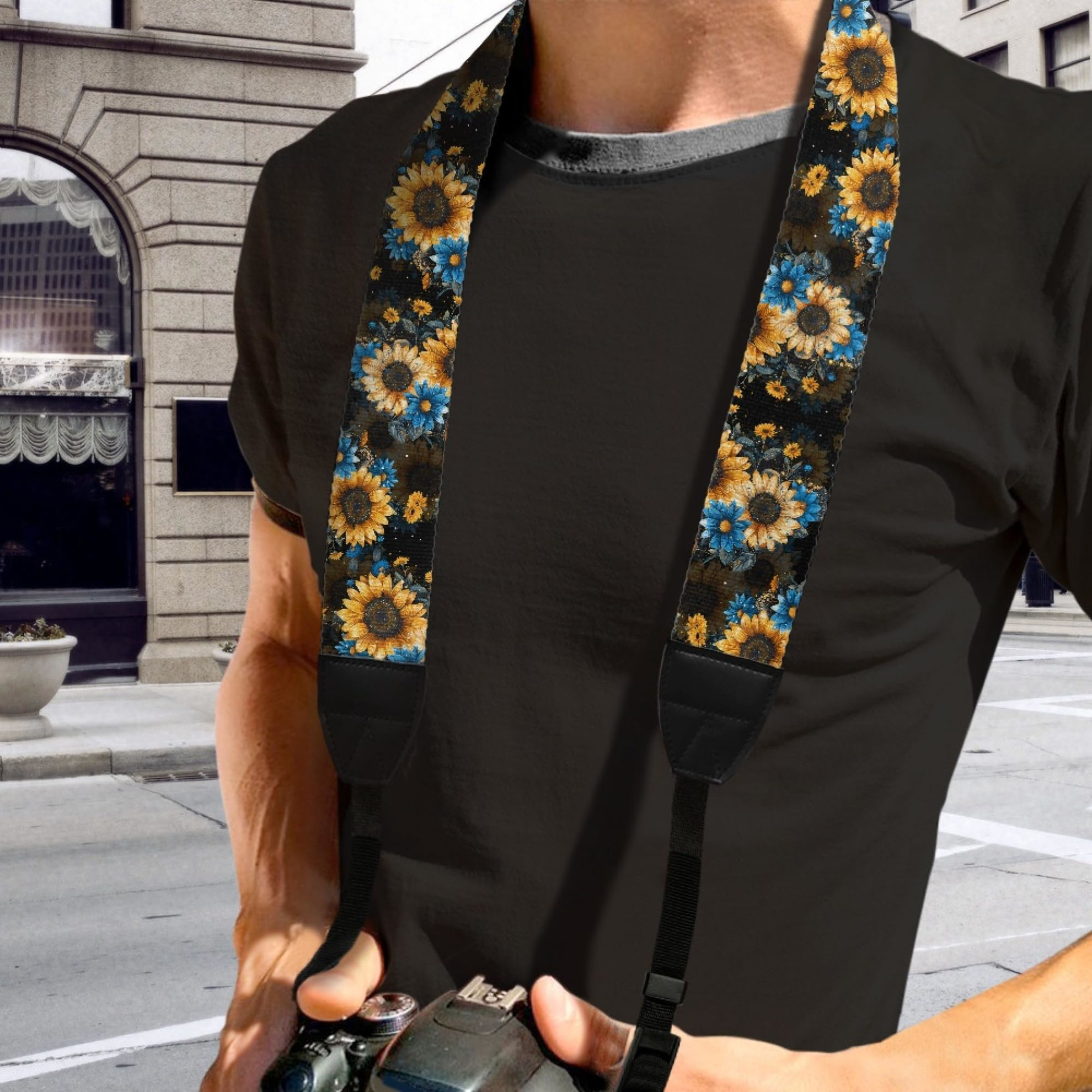 GetUSCart- Boatee Aesthetic Sunflowers Film Camera Strap Personalized ...