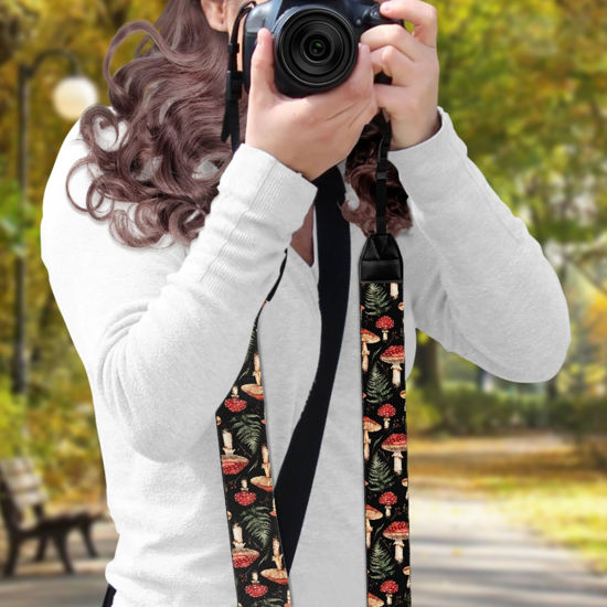 GetUSCart- Boatee Aesthetic Mushroom Print Camera Strap Quick Release ...