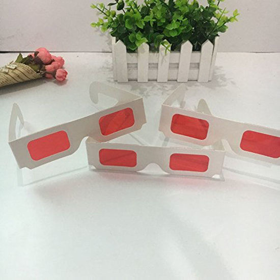 GetUSCart- Paper 3D Secret Decoder Glasses - Spy Style Glasses - Red ...