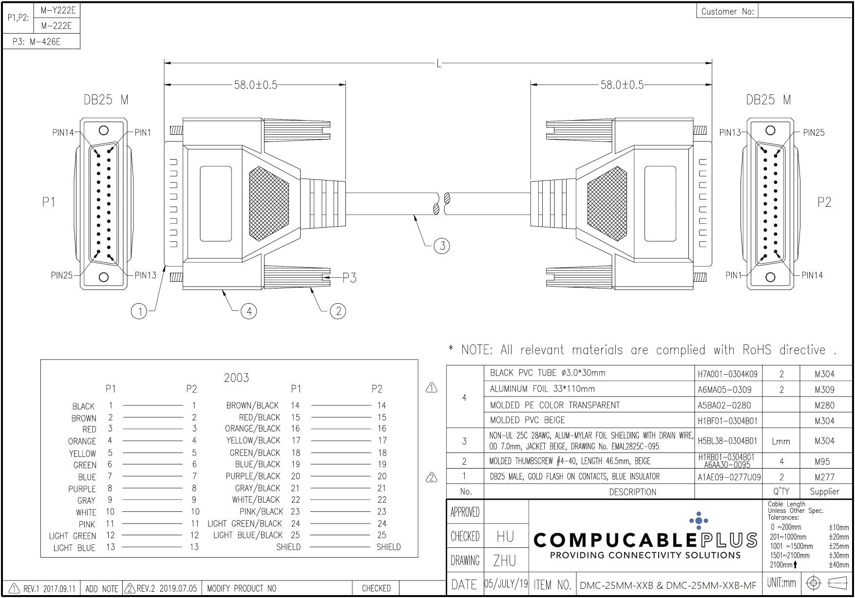 GetUSCart- CompuCablePlus RS-232 Serial Cable Shielded, Molded, Beige ...