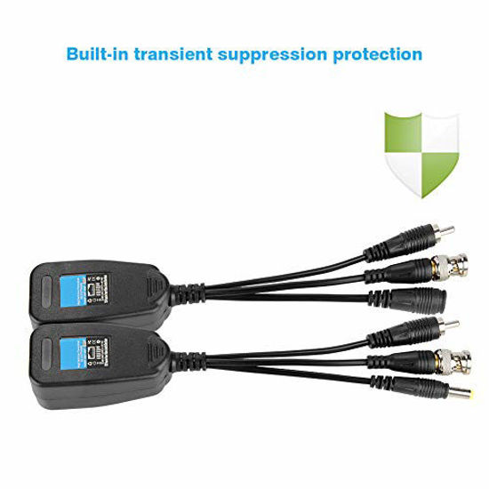 GetUSCart- Tangxi Video Balun Transceiver, 3 in 1 2Pcs HD-CVI/TVI/AHD ...