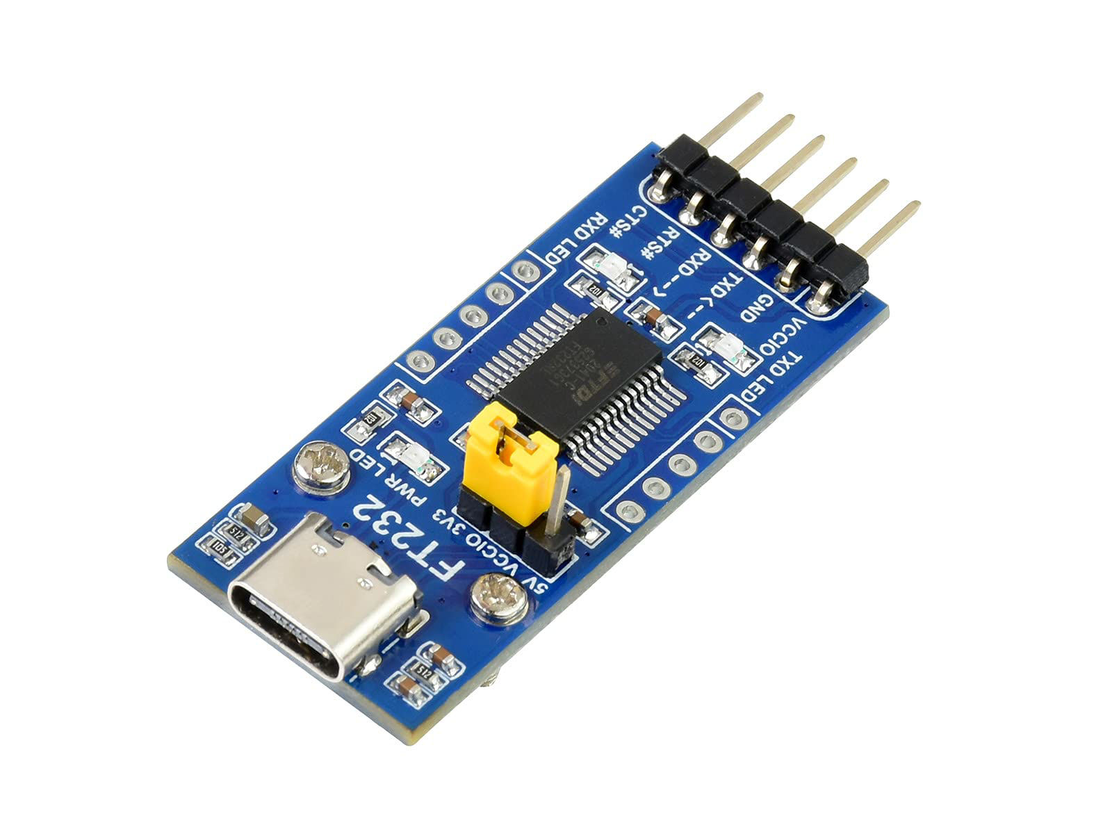 GetUSCart- FT232 USB to UART TTL Serial Converter Adapter Module 3.3V 5V USB UART Board (Type C ...