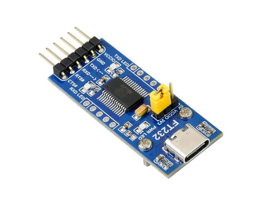 GetUSCart- FT232 USB to UART TTL Serial Converter Adapter Module 3.3V 5V USB UART Board (Type C ...
