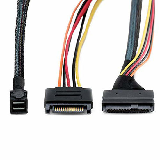 GetUSCart- Ruelen 0.5M/1.5Ft Mini SFF 8643 to U.2 SFF-8639 Cable with ...