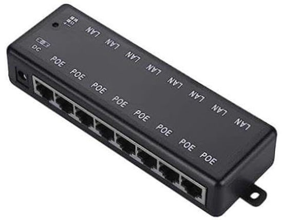 GetUSCart- 8-Port PoE Injector with Wide DC Voltage Range for Easy ...
