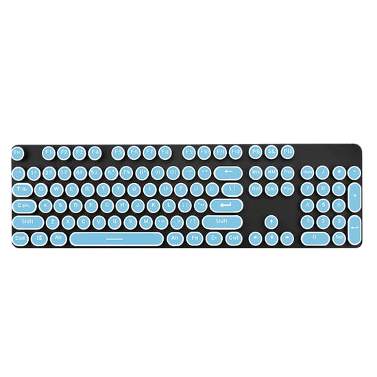 GetUSCart- LIOURFE Blue Keycaps for Gaming Keyboard, Round Keycaps for ...