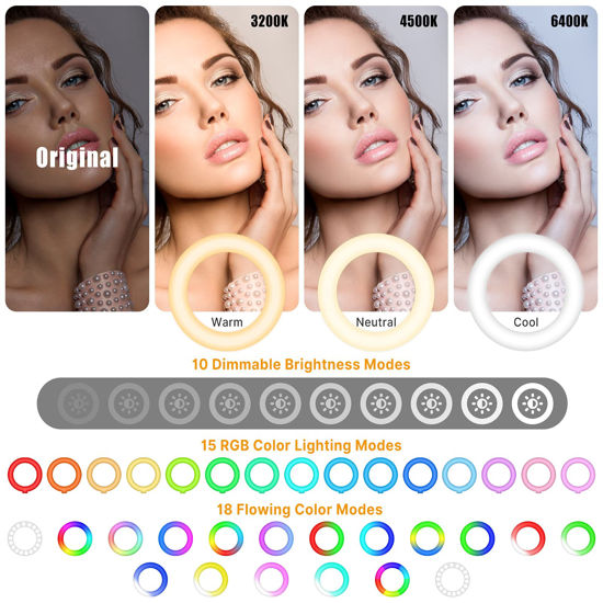 GetUSCart- Ulanzi Video Conference Lighting Kit, 6.3" Selfie RGB Ring ...