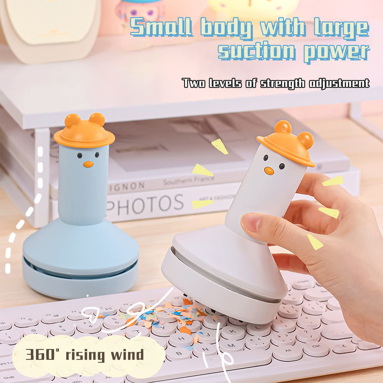 GetUSCart- Fofetbfo Mini Cute Handheld Desktop Vacuum Cleaner, Portable ...