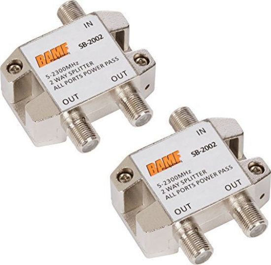GetUSCart- BAMF 2-Way Coax Cable Splitter Bi-Directional MoCA 5-2300MHz ...