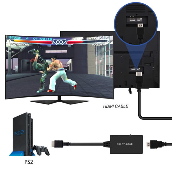 GetUSCart- PS2 to HDMI Converter Adapter, Playstation 2 to HDMI ...