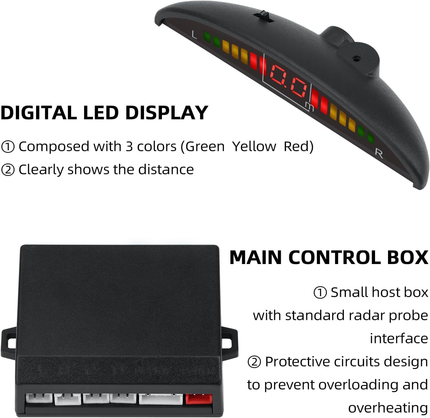 GetUSCart- SANDETOUN Reverse Sensor for Car Parking Sensor Kit Backup ...