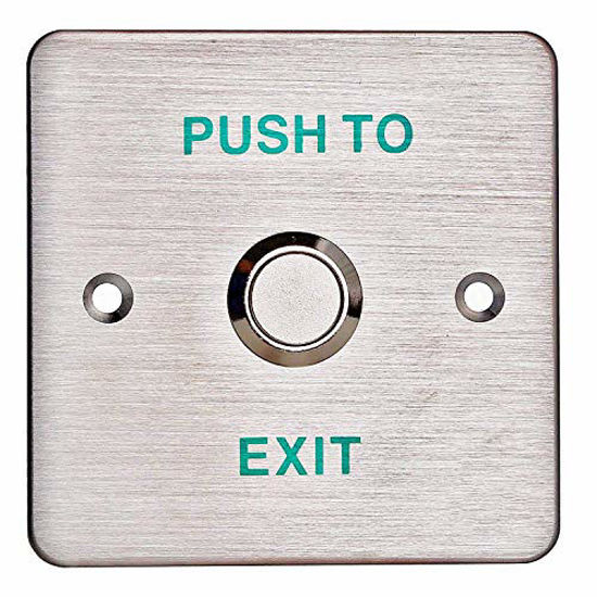 GetUSCart- UHPPOTE Stainless Steel Panel Door Release Out Unlock Exit Button Switch for Hollow Door
