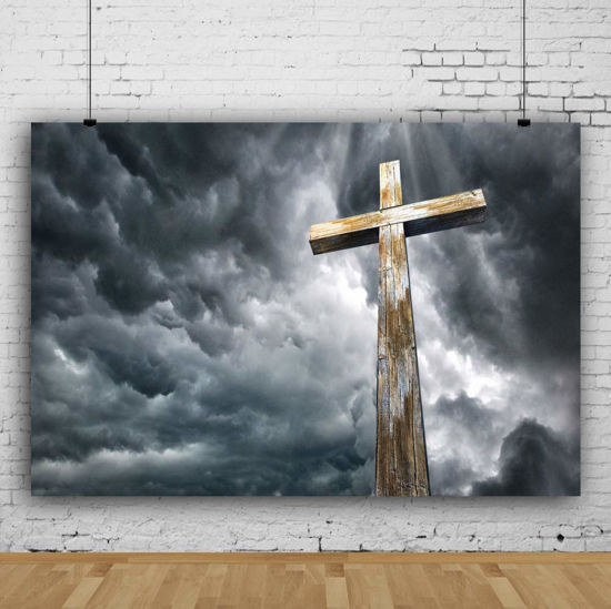 GetUSCart- Yongto 5x4ft Jesus Prayer Cross Photography Background ...