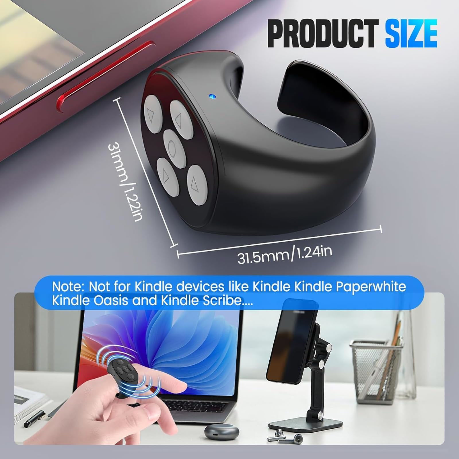 GetUSCart- Fingertip Wireless Bluetooth Remote Control, 2025 New ...