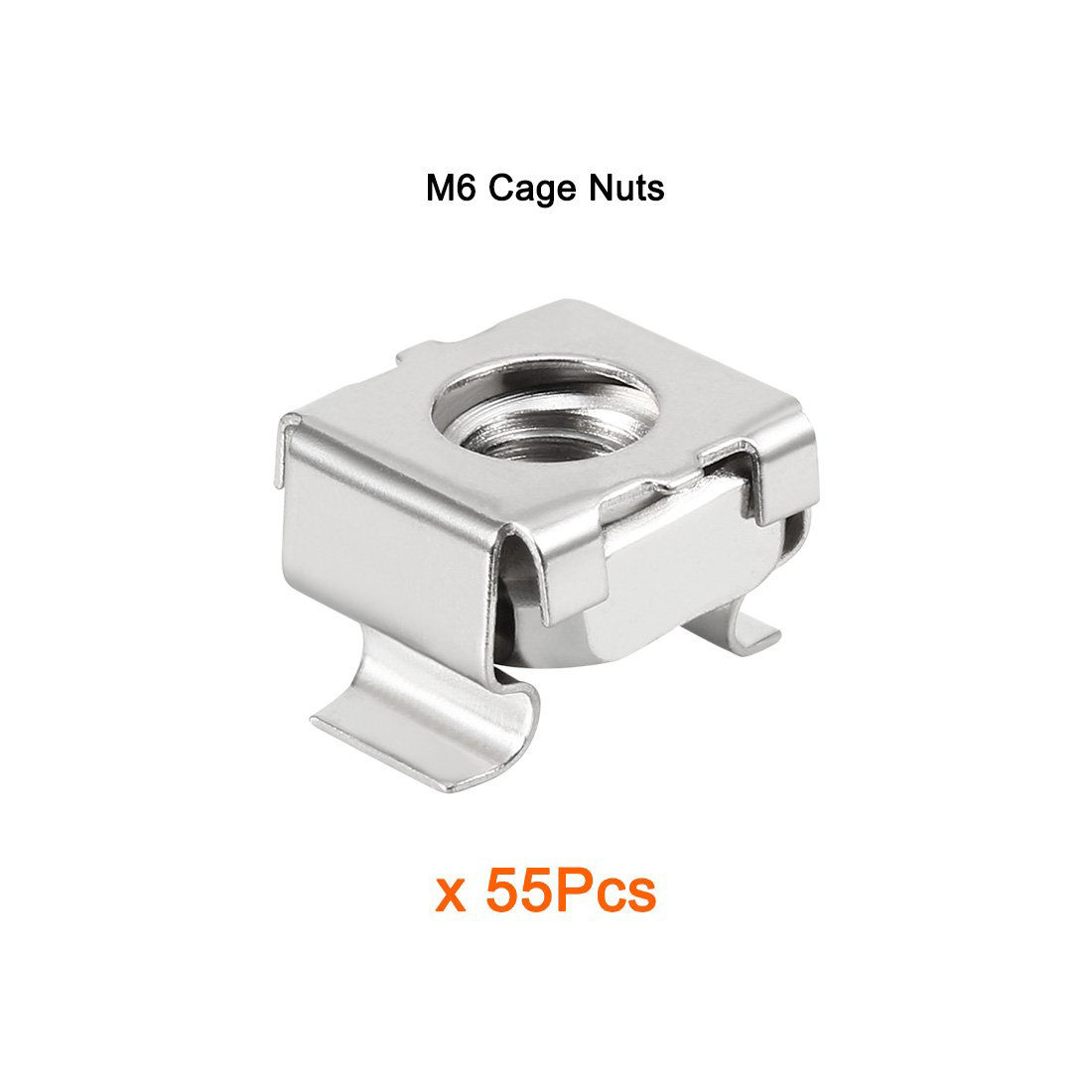 GetUSCart- uxcell 55 Pack, M6 Cage Nut, 304 Stainless Steel for Server ...