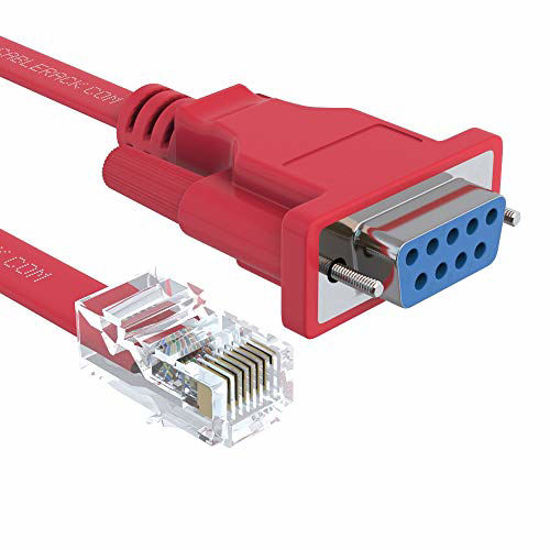 GetUSCart- 20 Foot Red DB9 Female to RJ45 Male Rollover Console Cable ...