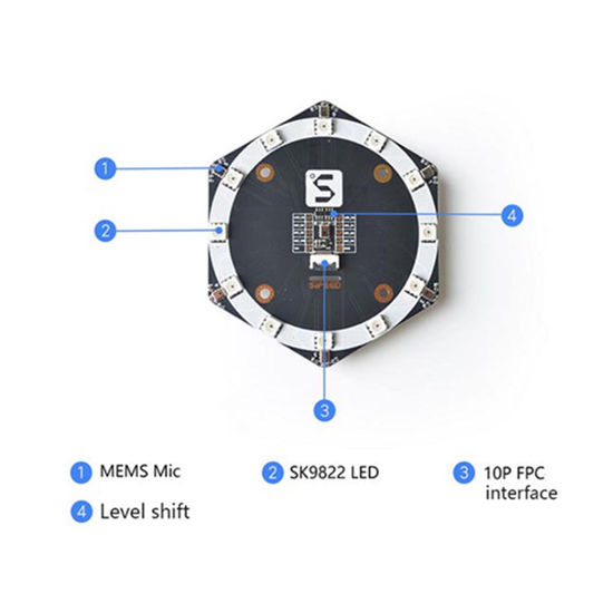 Getuscart Sipeed 6 1 Mic Array Sound Source Localization Beamforming
