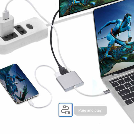 GetUSCart- COLUMBIG USB-C to HDMI Adapter 3 in 1 with 4K HDMI and USB 3 ...