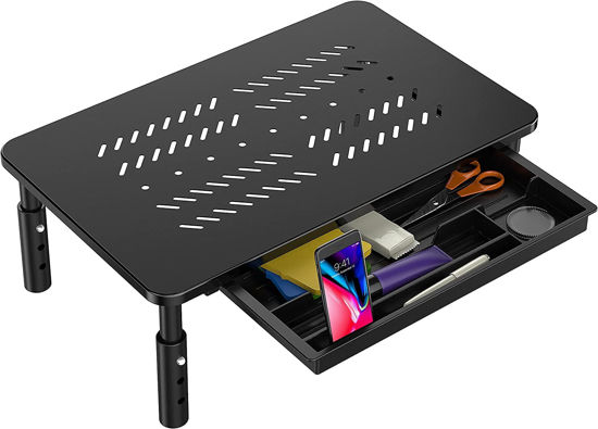 GetUSCart- FITUEYES Monitor Stand with Drawer - Adjustable Computer ...