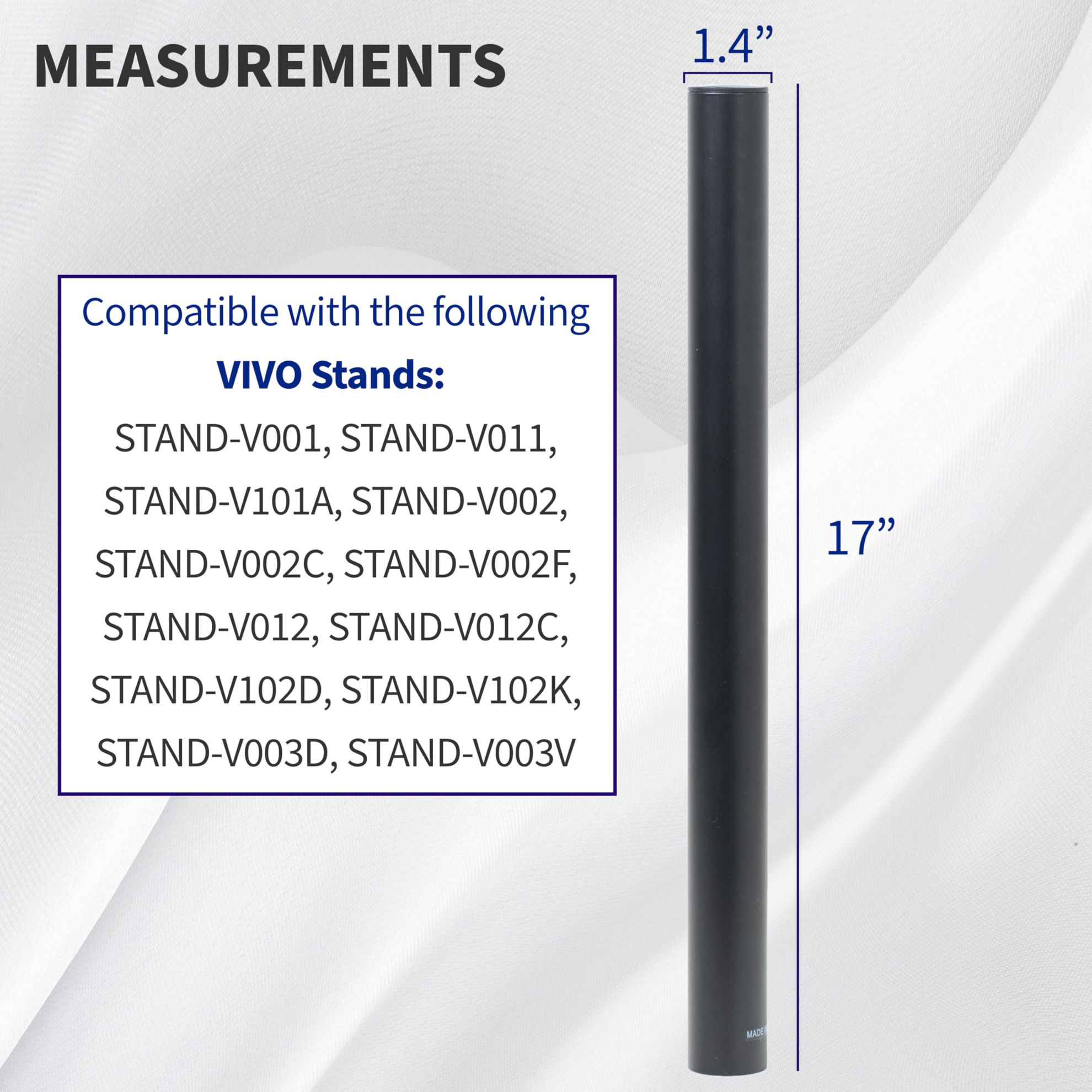 GetUSCart- VIVO Steel Standard Size 17 inch Monitor Stand Pole, Sturdy ...
