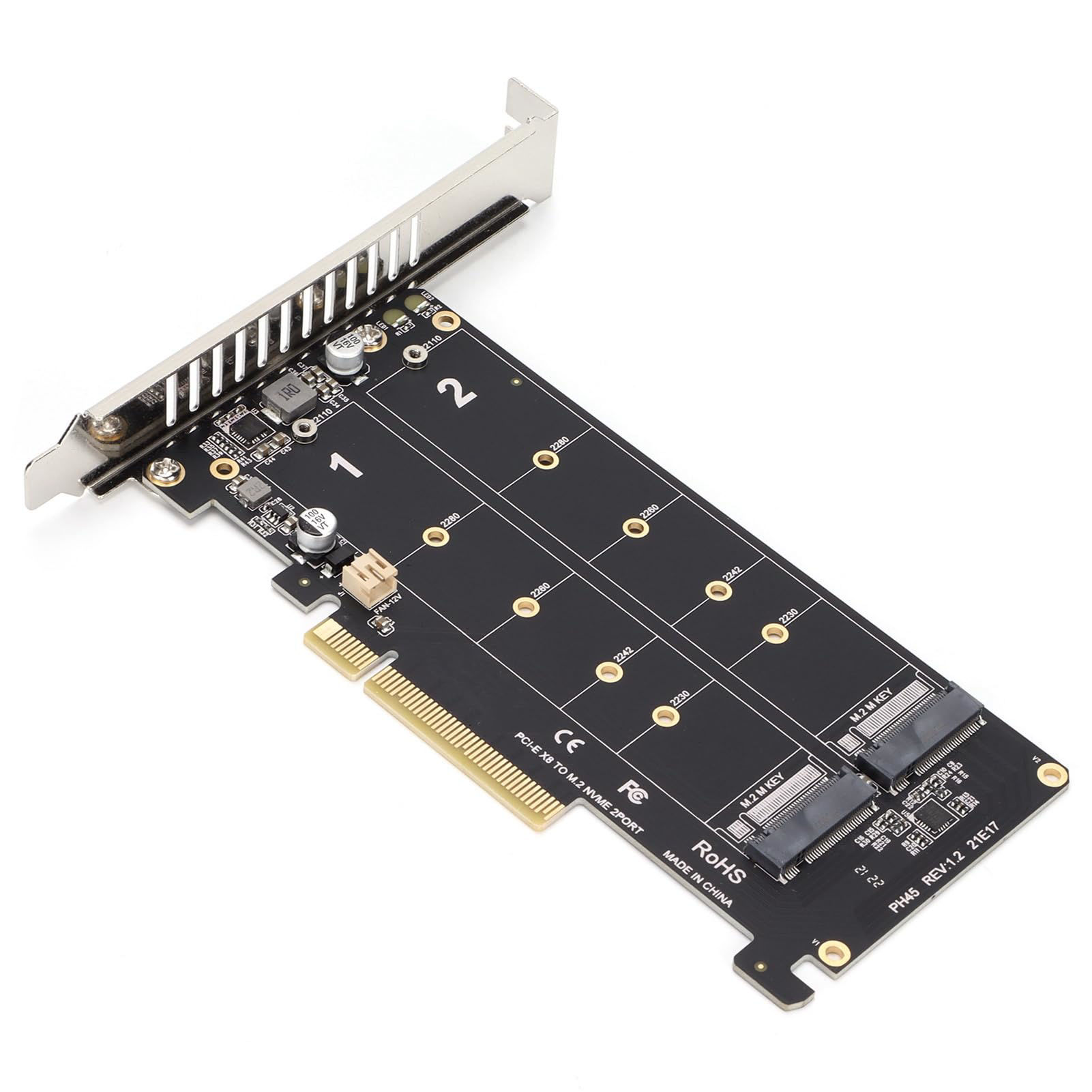 GetUSCart- Dual M.2 PCIE Adapter, NVME M.2 to SATA Adapter Supports ...