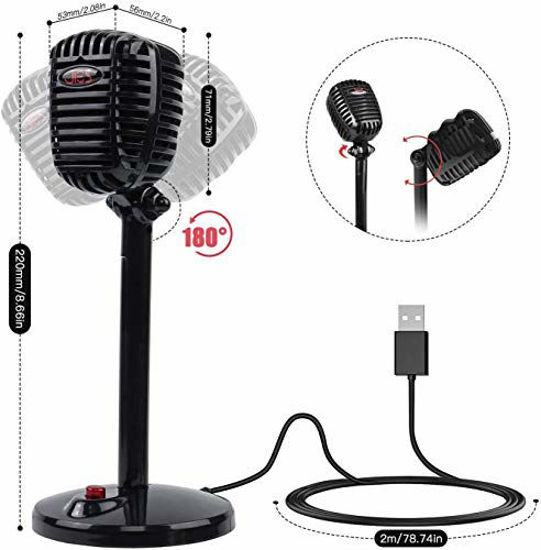 GetUSCart- USB Microphone for Computer, Desktop Microphone Gaming Mic ...