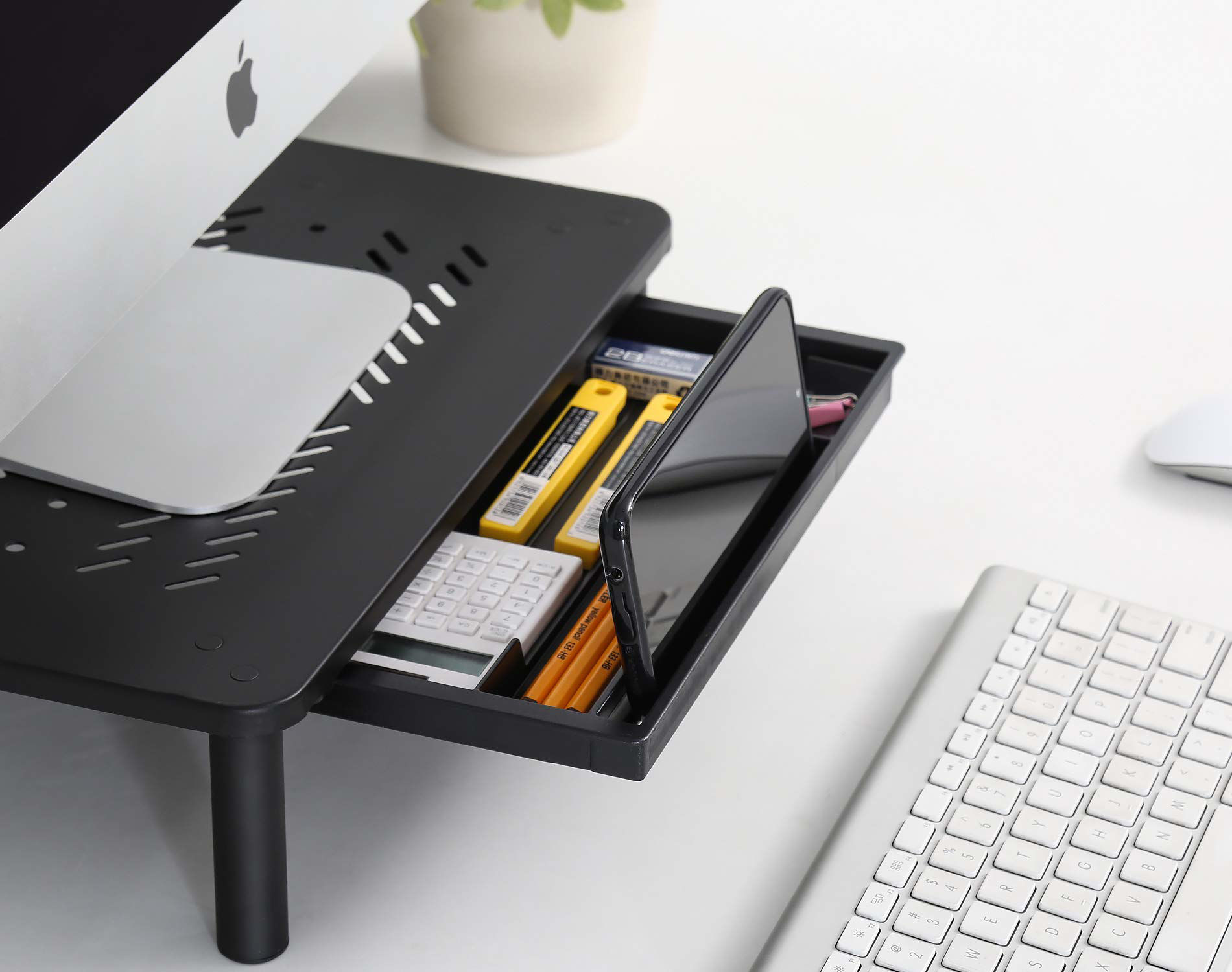 GetUSCart- FITUEYES Monitor Stand with Drawer - Adjustable Computer ...